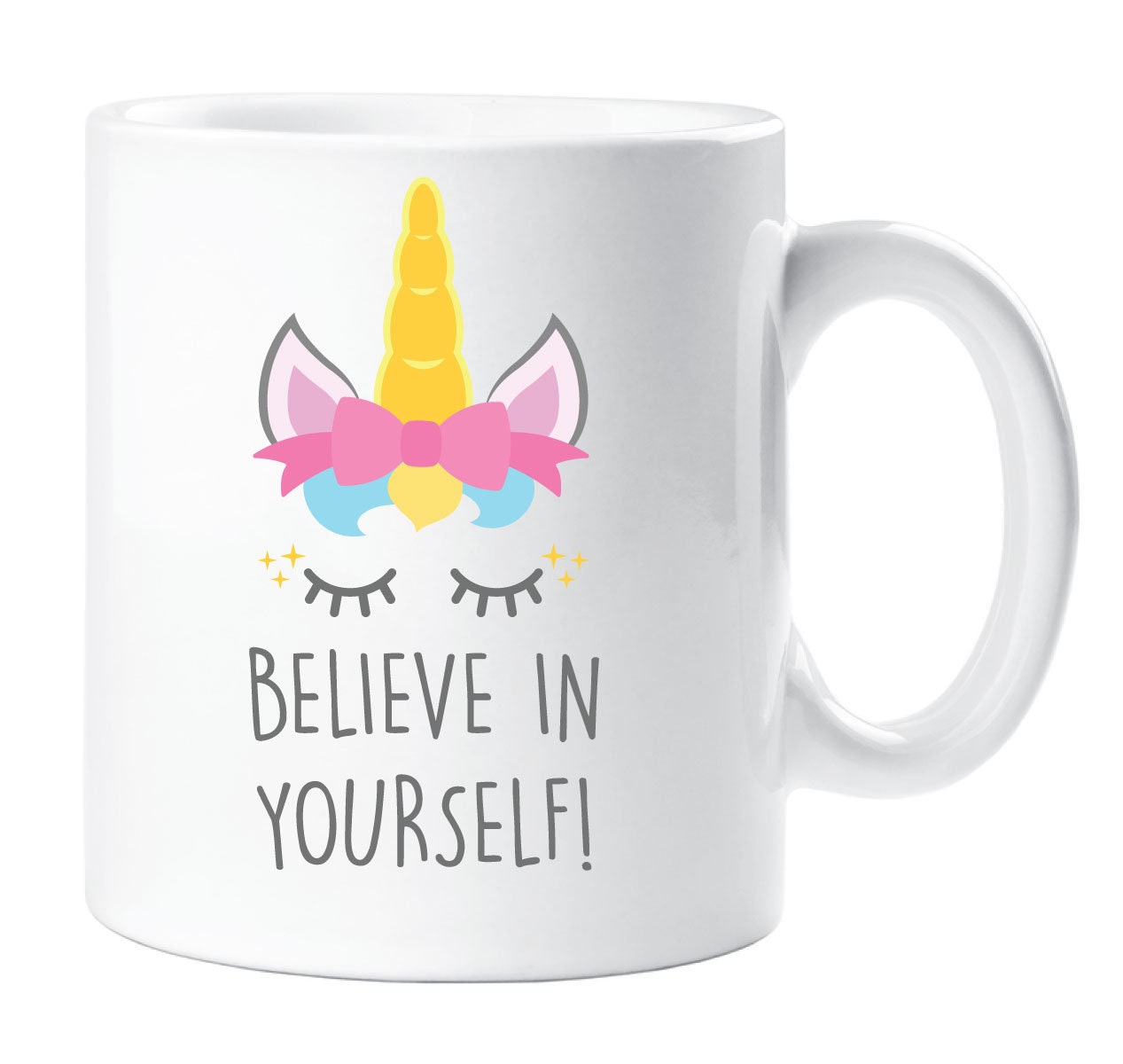 Unicorn Mug Believe In Yourself Mug Cup Gift Friend Birthday | Etsy