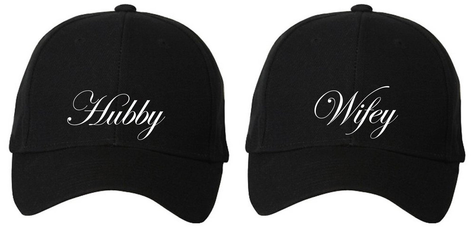 Hubby Wifey Couples Caps Funny Black Baseball Cap Present Gift - Etsy