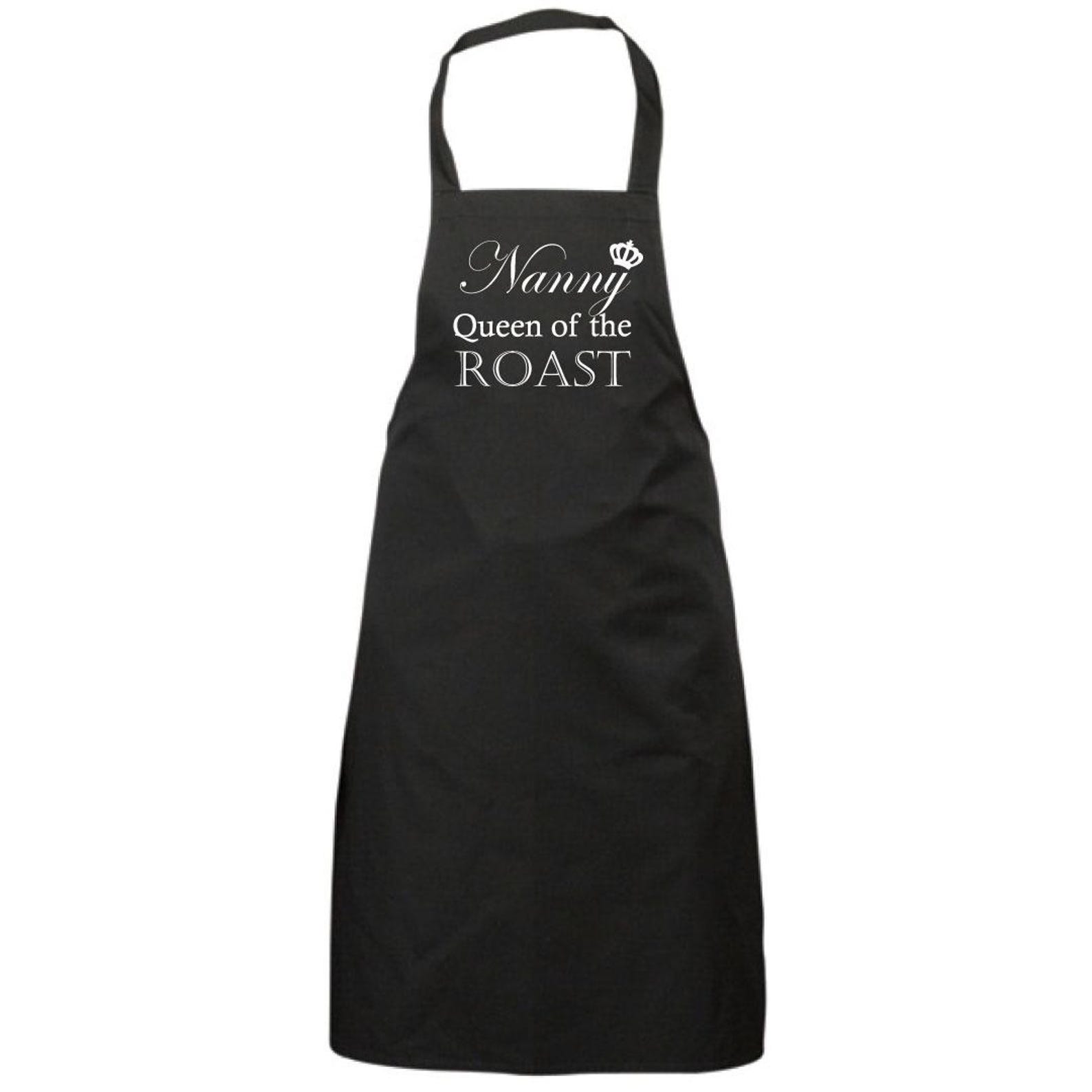 Nanny Apron Nanny Queen of the Roast Apron Black Mothers Day Birthday ...