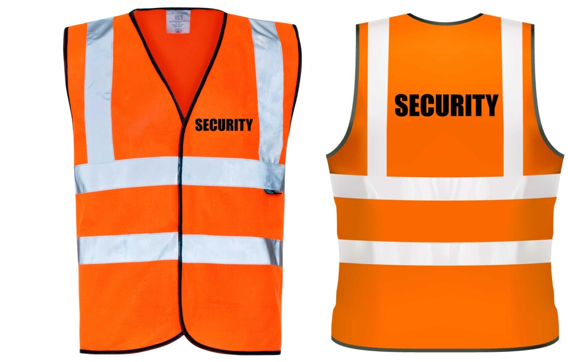 Hi Viz Vest Security Front and Back Safety Vest Reflective - Etsy