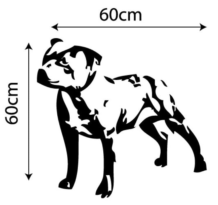 Staffordshire Bull Terrier Wall Decal Sticker Decorative Staffie Staffy ...