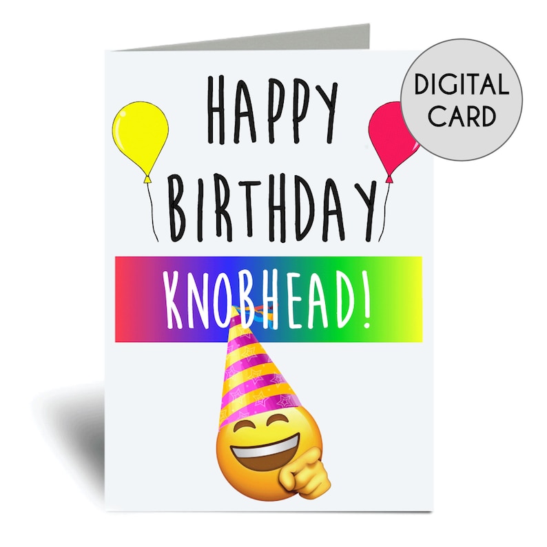 Imprimible Happy Birthday Knobhead Card Descarga digital - Etsy México
