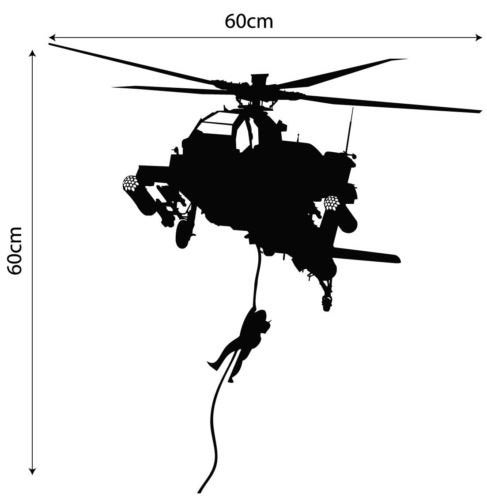 Army Helicopter Decal V2 Wall Decal Sticker Boys Bedroom Cadet - Etsy