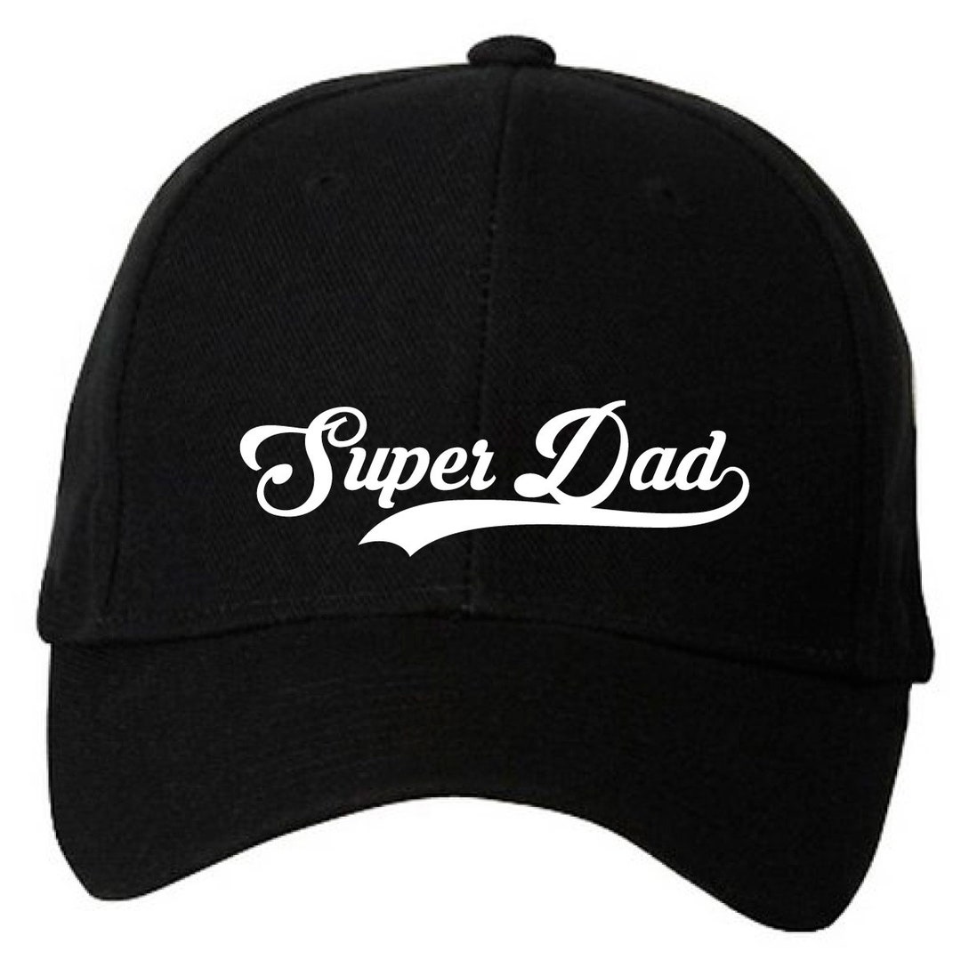 Super Dad Cap Funny Black Baseball Cap Present Gift Friend Dad Gift ...