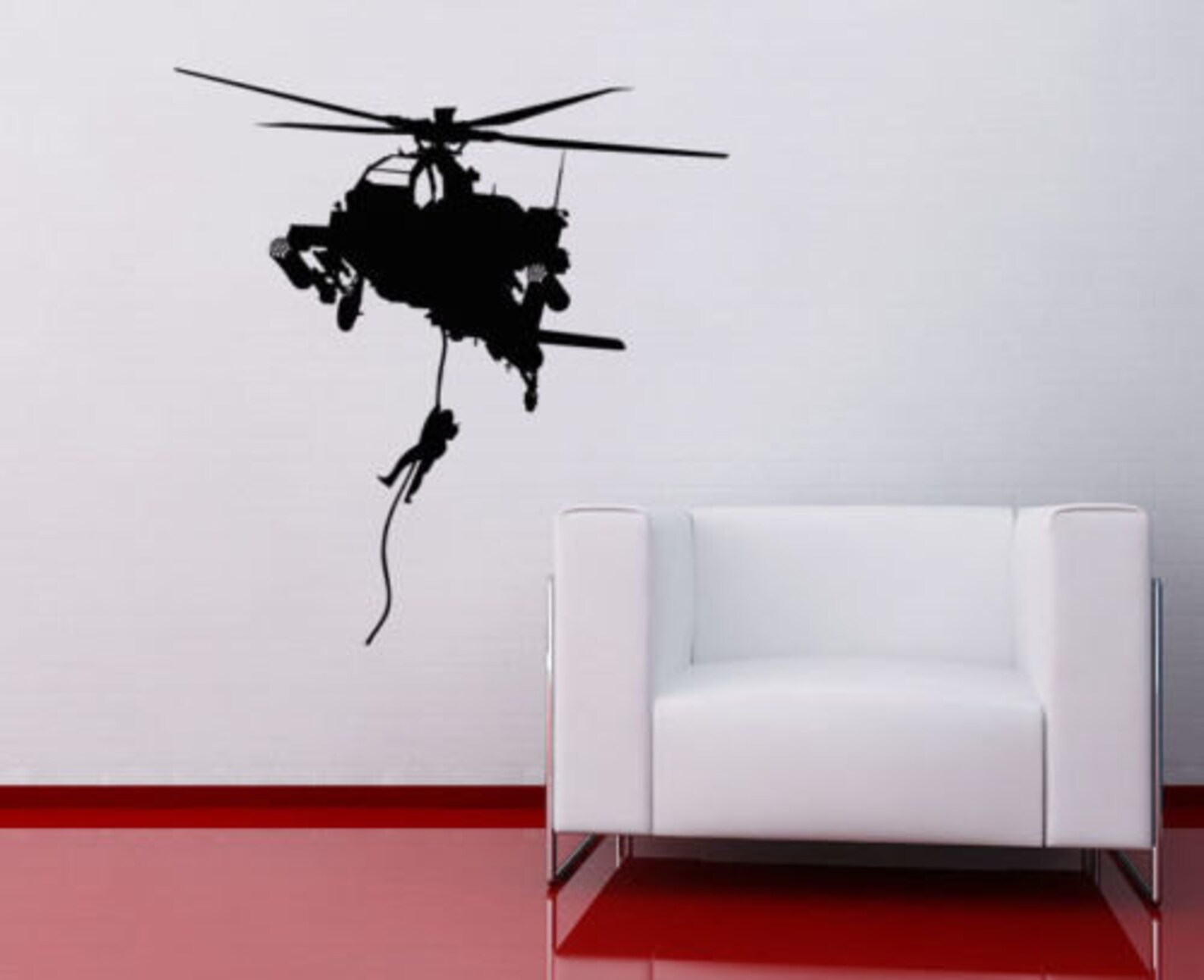 Army Helicopter Decal V2 Wall Decal Sticker Boys Bedroom Cadet - Etsy