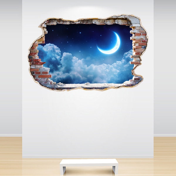 3d Moon Wall Stickers - Etsy
