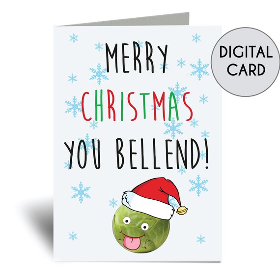 Printable Merry Christmas You Bellend Card Digital Download - Etsy