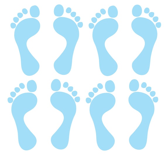Foot Print Vinyl Stickers Set of 4 Pairs of Footprints for | Etsy
