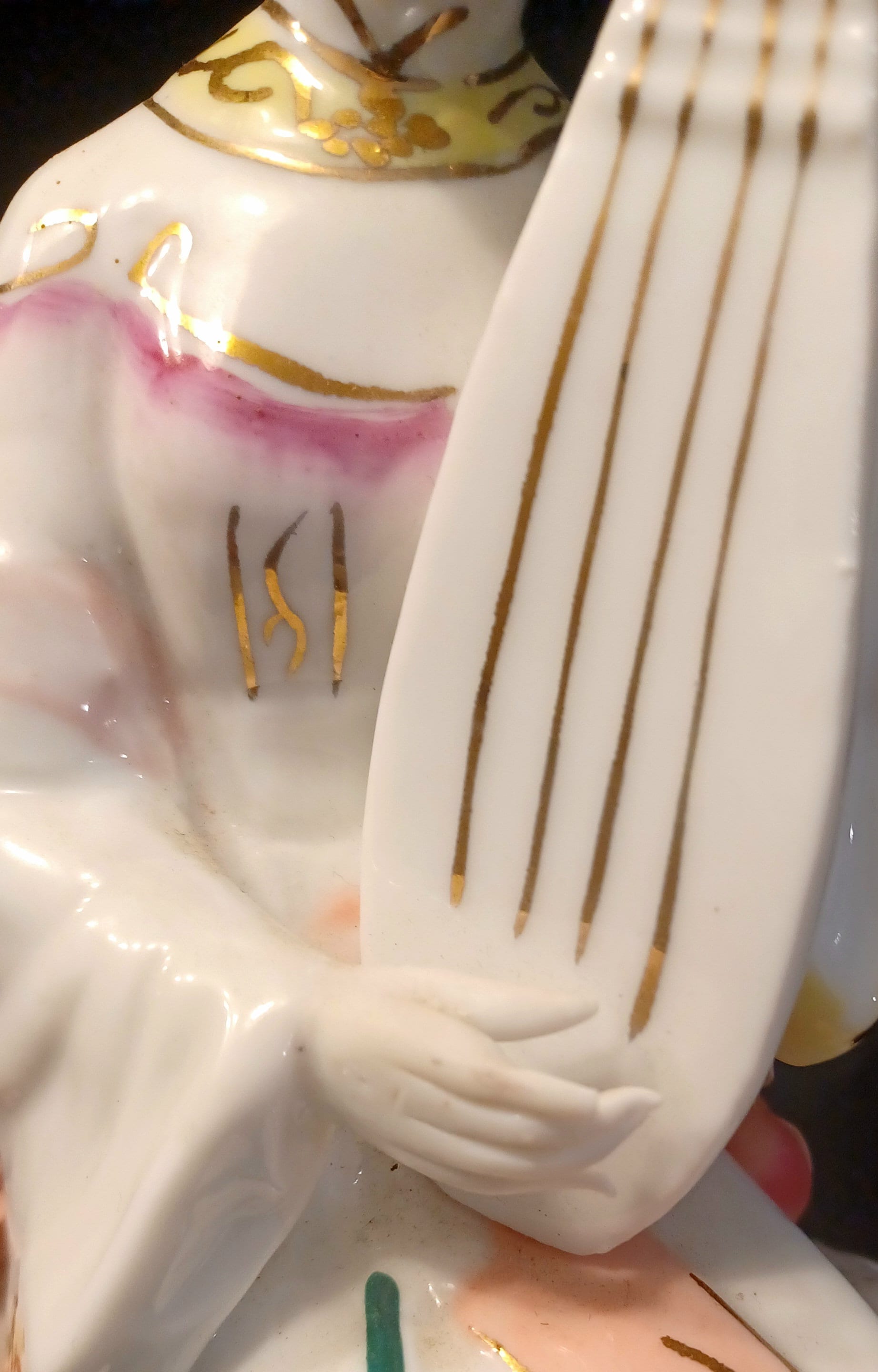 Japanese Geisha Playing A Biwa 1950's Geisha Figurine Geisha ...