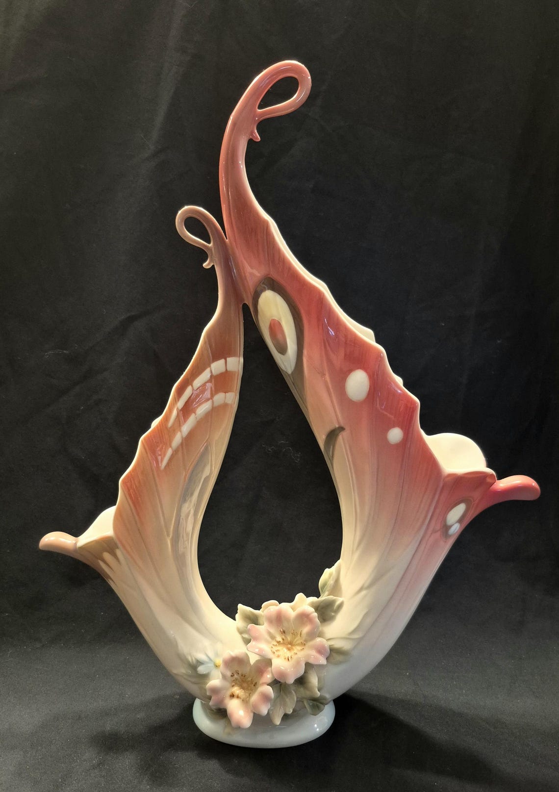 Franz Papillon Butterfly Double Vase FZ00579 - 14 1/2" Franz Butterfly ...
