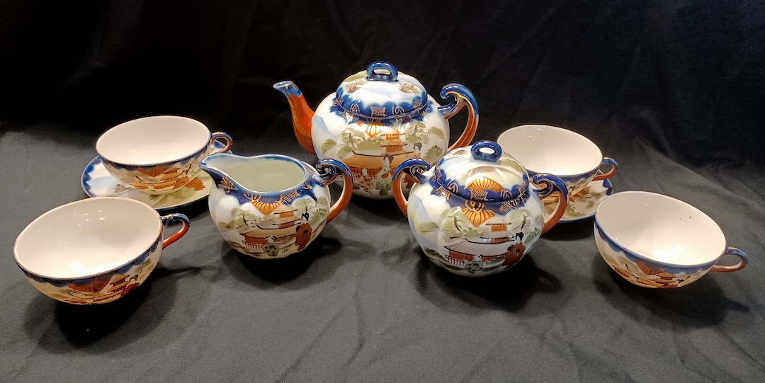 Antique Hand Painted Made in Japan Tea Set - Japanese Tea Set - Hand ...