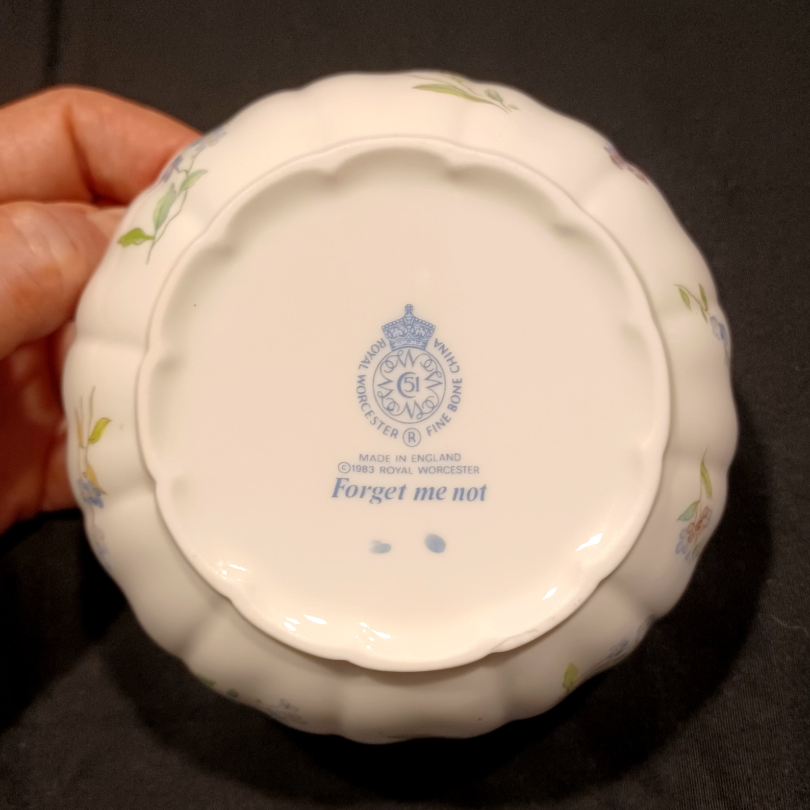 ROYAL WORCESTER - Forget Me Not Sugar Bowl - 1983 - Etsy