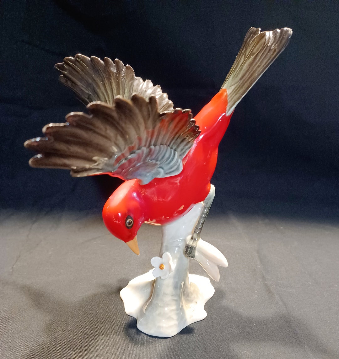Hutschenreuther Scarlet Tanager Bird by G R Granget G R Granget Bird ...