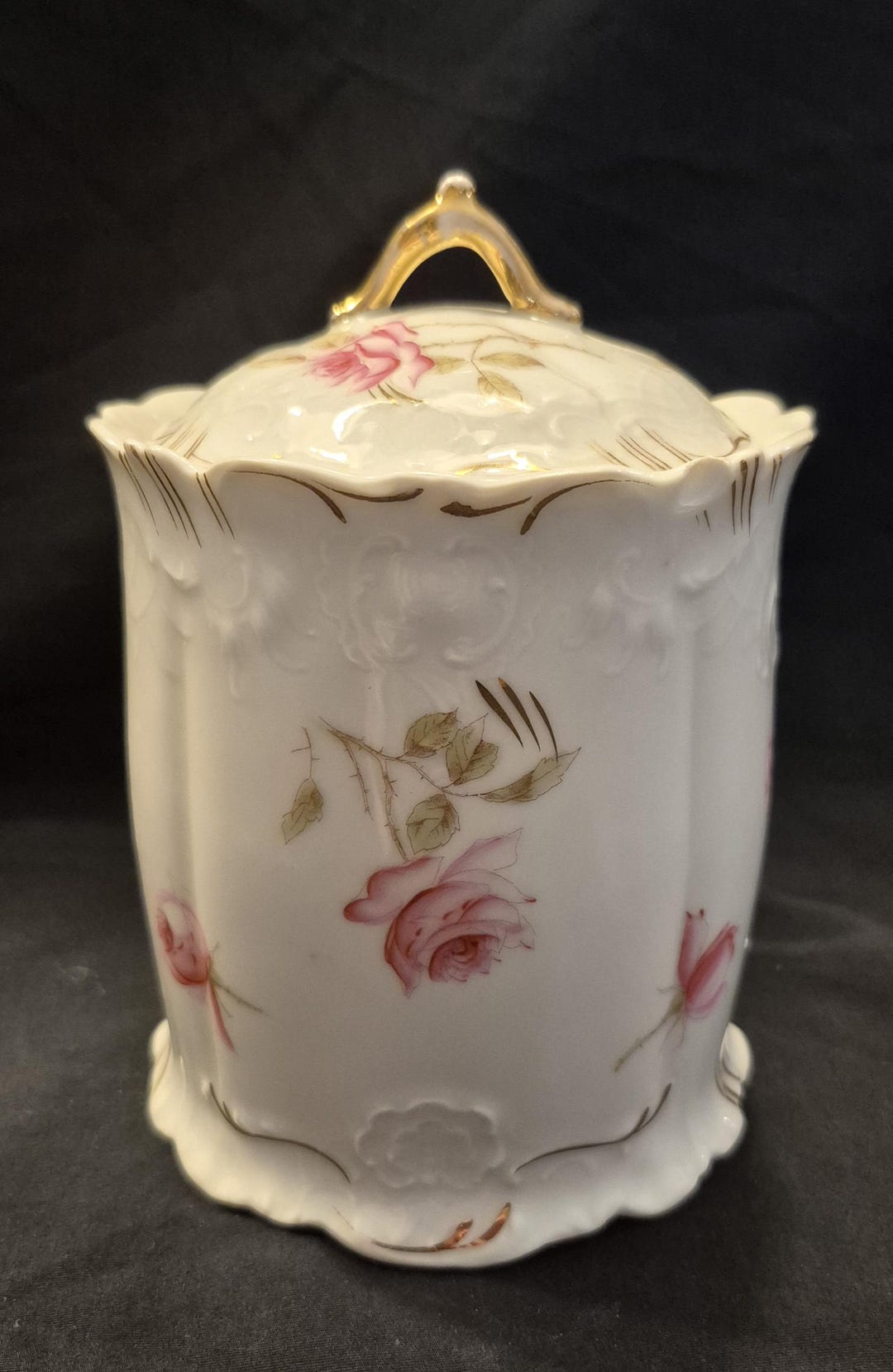Antique Dresden Germany Biscuit Jar - Early 1900's - 1920 Biscuit Jar ...