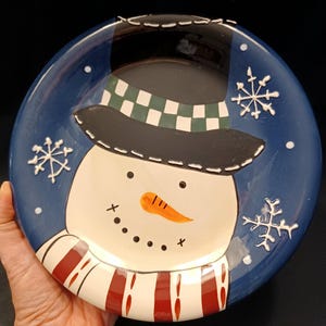 3 Snowman Salad / Dessert Plates - "the Snow Friends Collection" by St ...