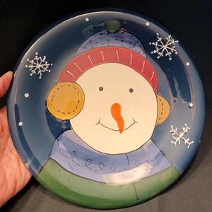 3 Snowman Salad / Dessert Plates - "the Snow Friends Collection" by St ...
