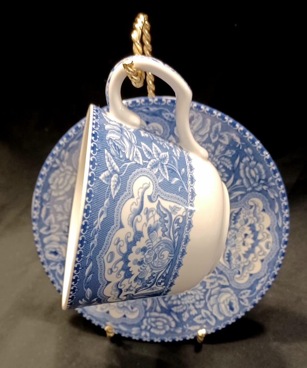 The Spode Blue Room Collection Floral Cup & Saucer - 1830 Reproduction ...