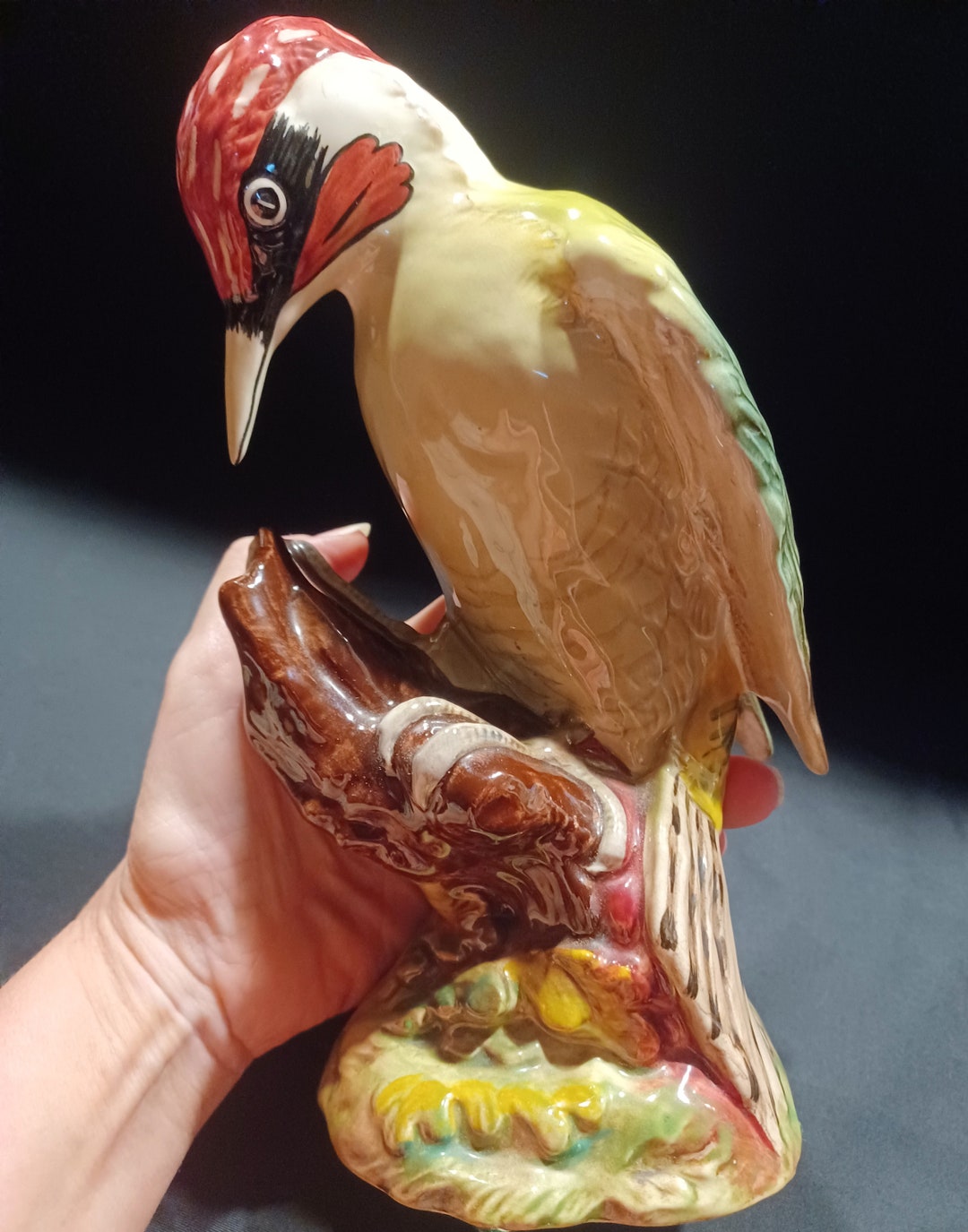BESWICK WOODPECKER #1218 Gloss Figurine - Large Beswick Woodpecker ...