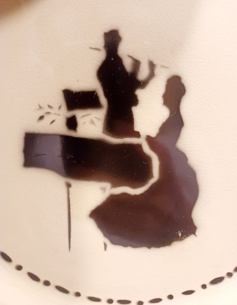 DUCE SILHOUETTE Plate - Edwin Bennett Pottery Co - Duce Silhouette ...