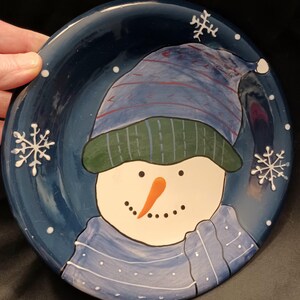 3 Snowman Salad / Dessert Plates - "the Snow Friends Collection" by St ...
