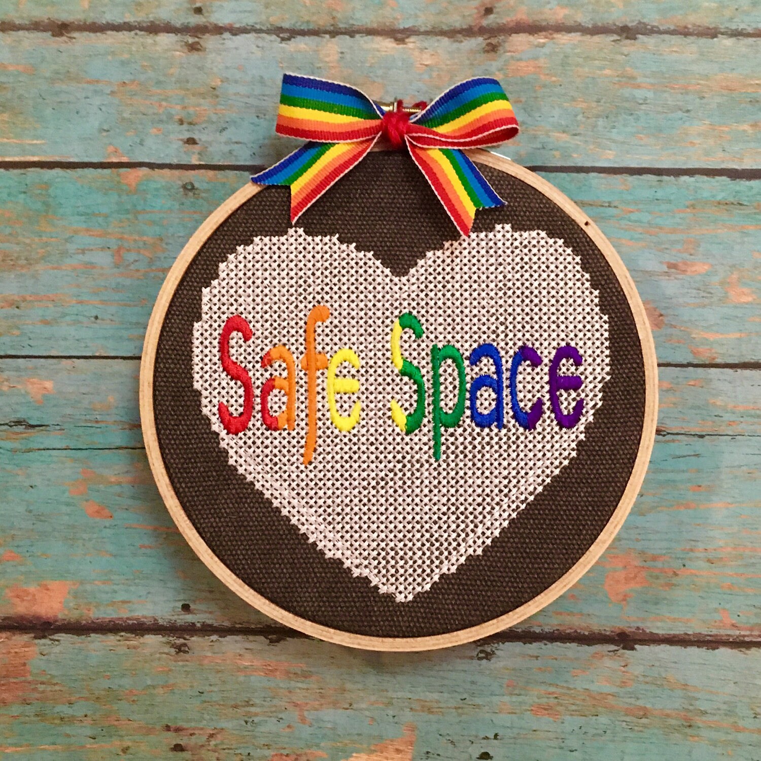 Safe Space sign LGBTQ art Ally wall hanging LGBTQ students | Etsy
