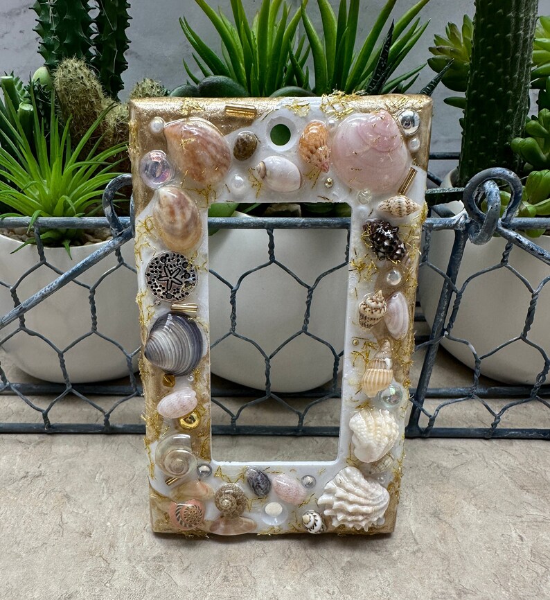 Seashell Switch Plate Cover Real Seashells One Rocker - Etsy