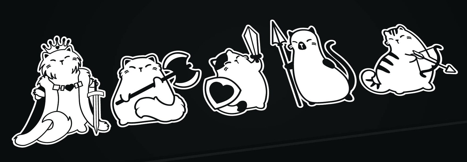 Single Brave Cat Vinyl Decal Brave Cats of Purrhaven Cat - Etsy