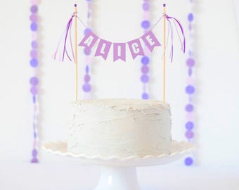 Cake topper purple | Etsy