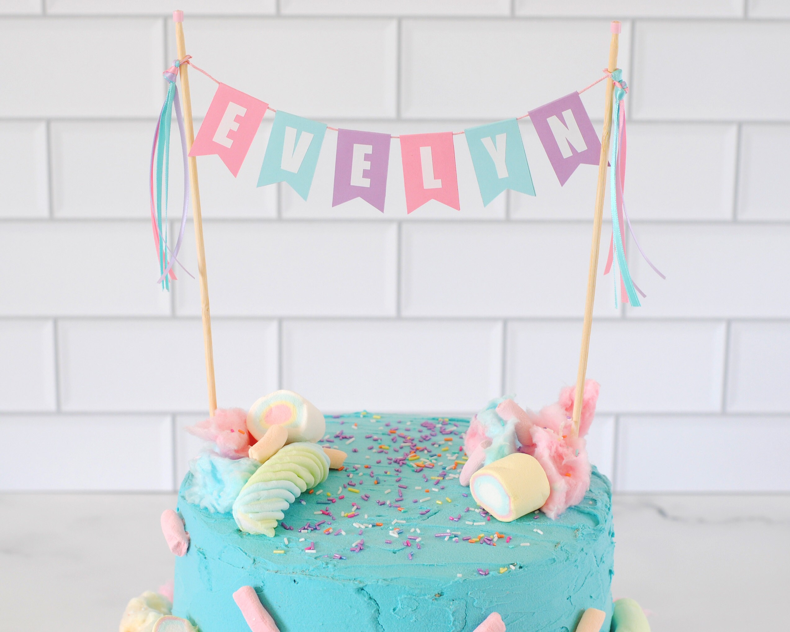 Birthday Cake Topper for Girls Personalized Name Birthday - Etsy