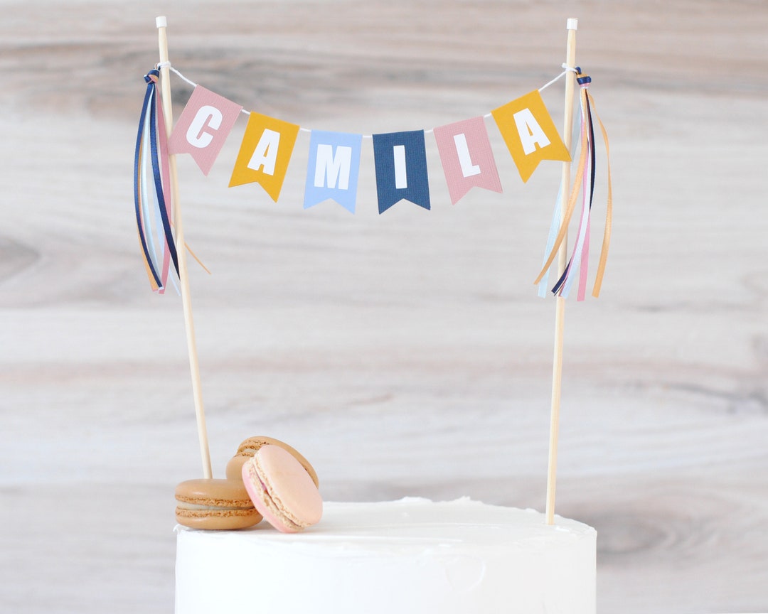 Boho Rainbow Party Cake Topper - Muted Rainbow Cake Topper - Earthy ...