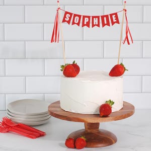 Personalized Name Cake Topper - Birthday Cake Topper Banner - Custom ...