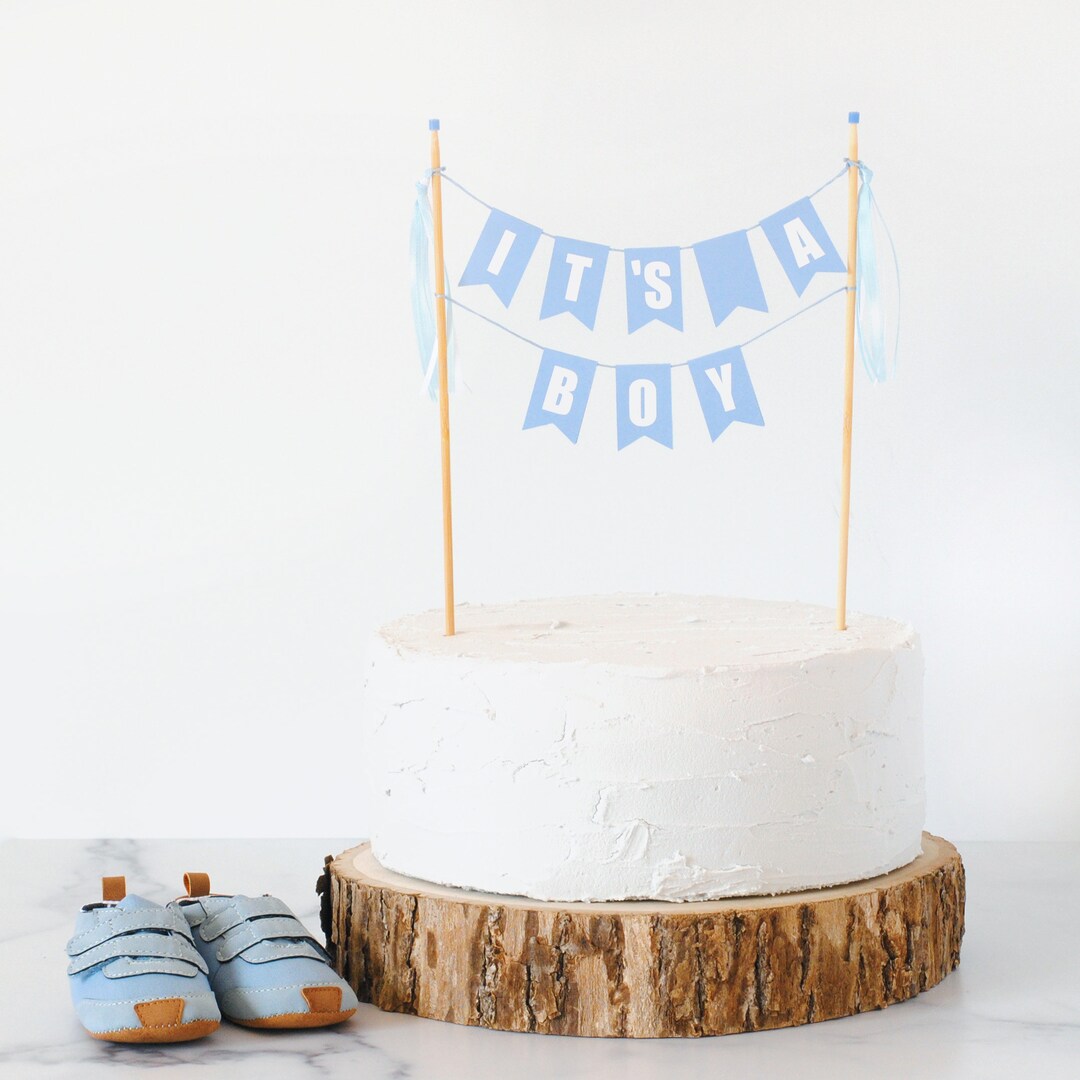 IT'S A BOY Cake Topper: Baby Shower Cake Banner - Etsy