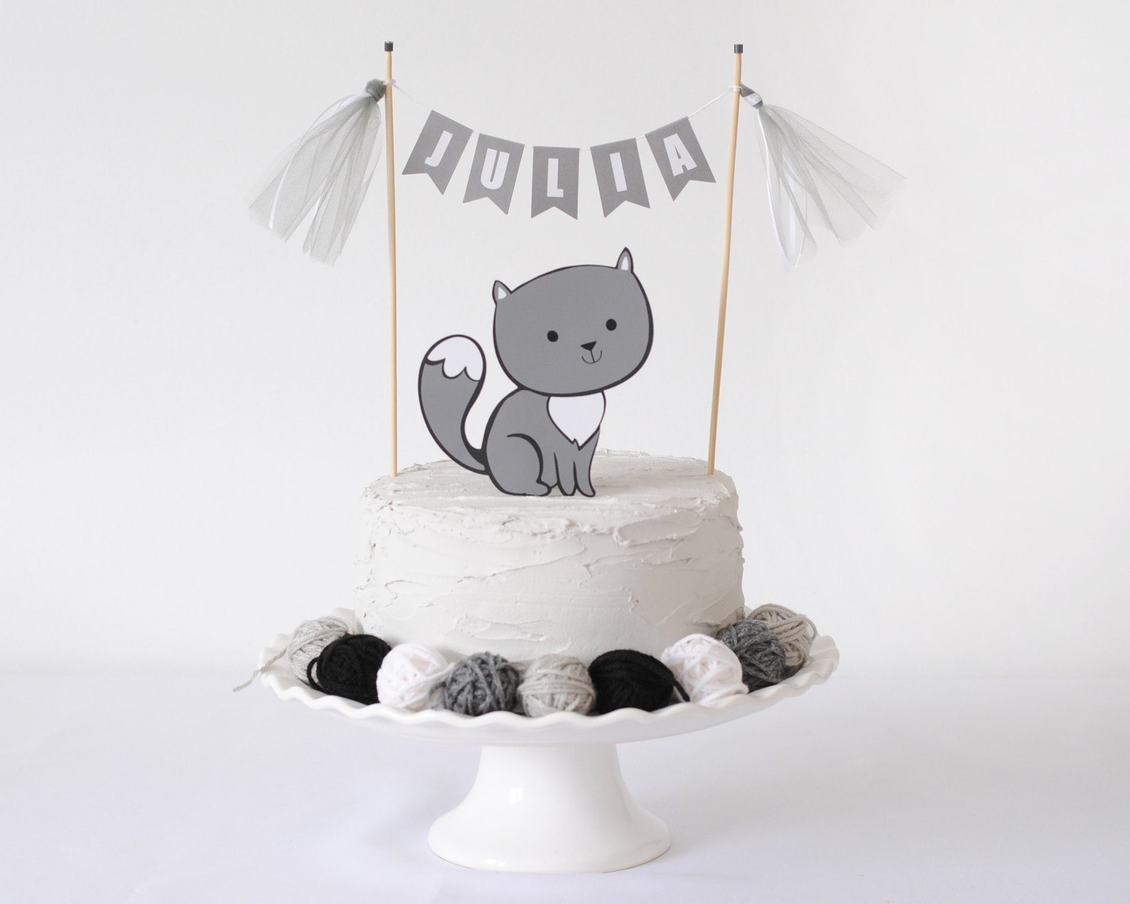 Cat Cake Topper for Birthday Kitten Birthday Cake Topper - Etsy
