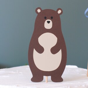 Brown Bear Cake Topper - Bear Birthday Cake Topper - Bear Theme ...