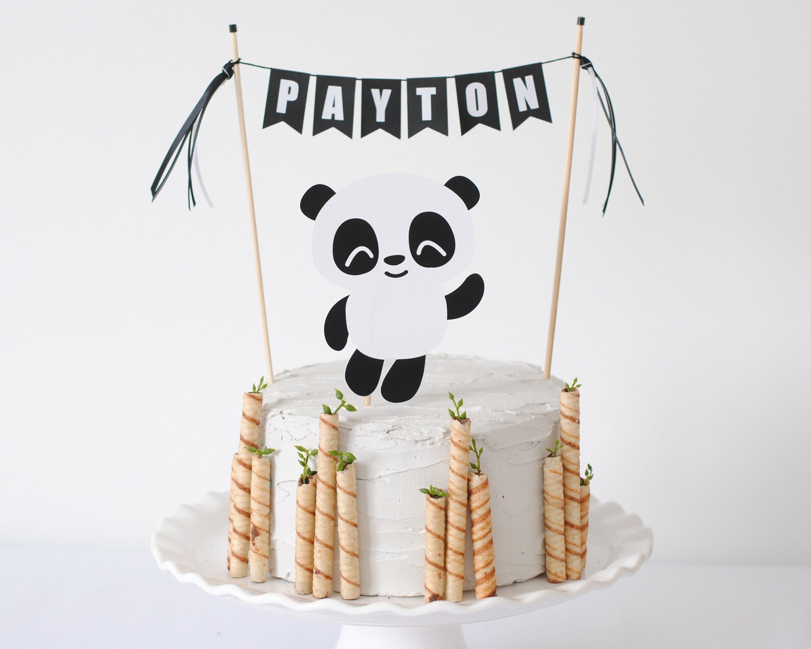 Panda Cake Topper for Birthday Panda Party Cake Topper | Etsy