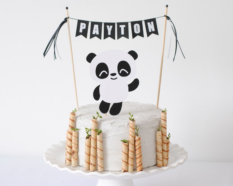 Panda Cake Topper for Birthday Panda Party Cake Topper | Etsy