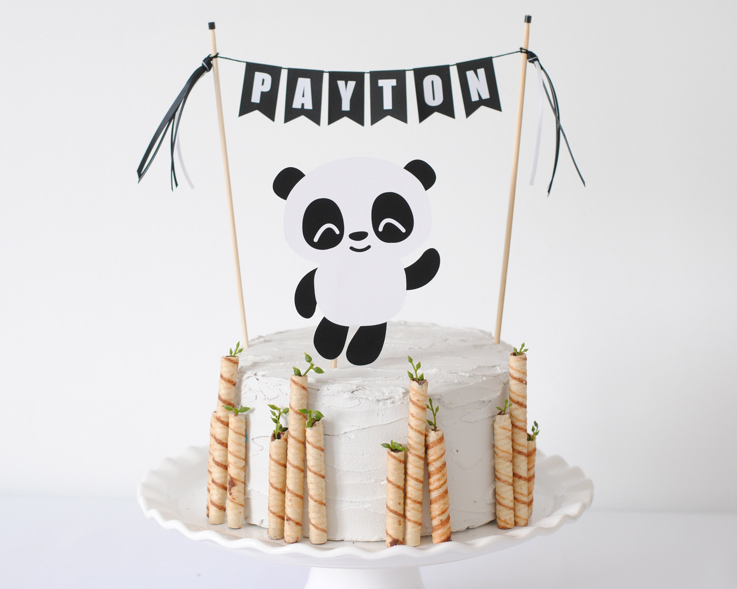 Personalized Panda Birthday Cake Topper: Panda Party Decor - Etsy