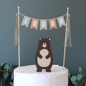 Brown Bear Cake Topper - Bear Birthday Cake Topper - Bear Theme ...