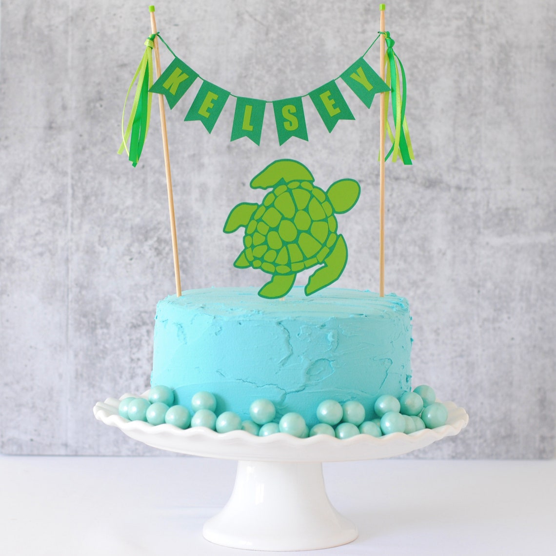 Sea Turtle Birthday Cake Topper Save the Turtles Birthday - Etsy