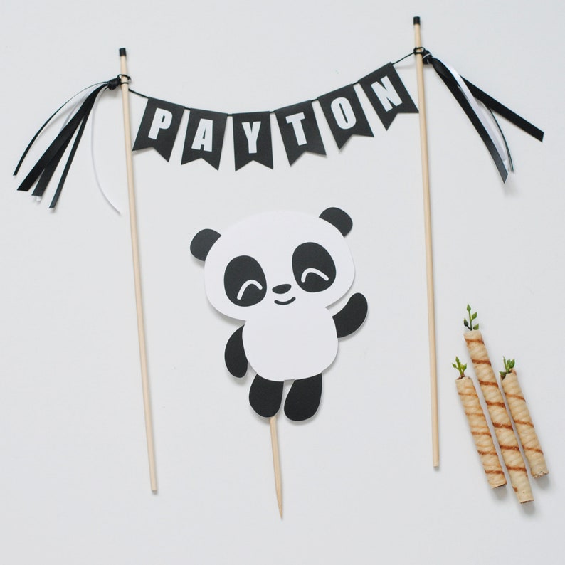 Personalized Panda Birthday Cake Topper: Panda Party Decor - Etsy