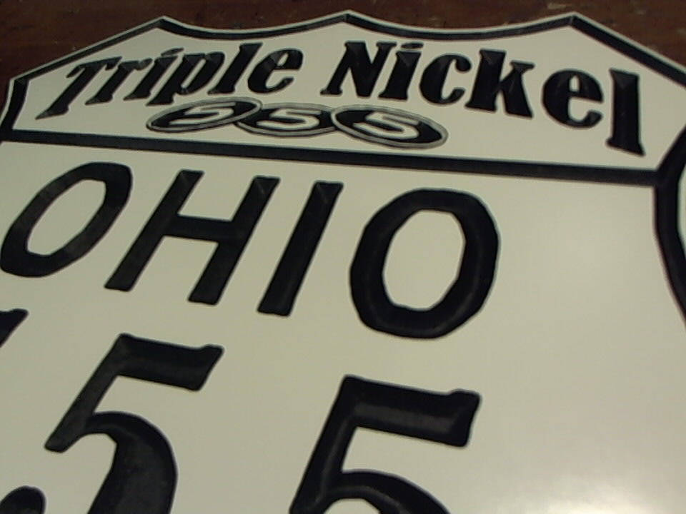 Ohio 555 Triple Nickel Engraved Road Sign Hanging Man Cave Garage ...