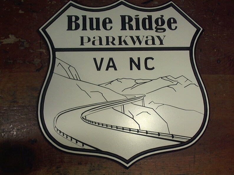 VA NC Blue Ridge Parkway Engraved Road Sign Hanging Man Cave Garage ...