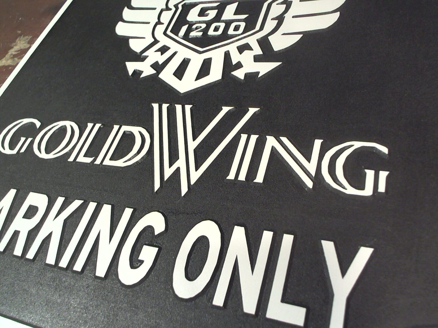 Honda GL1200 Classic Goldwing Parking Only Engraved Sign Man Cave ...