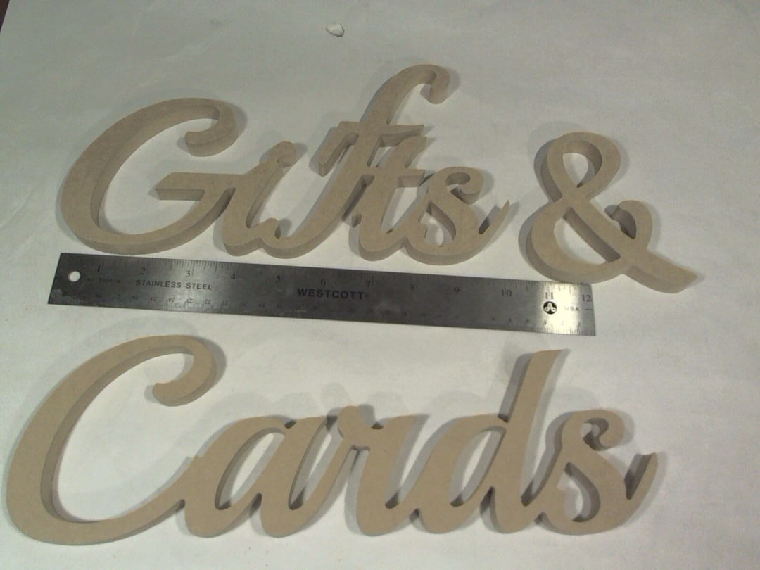 Free Standing Gifts & Cards Script Words for Wedding Reception Party - Etsy