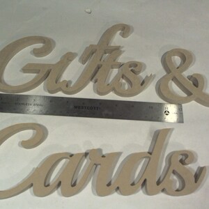 Free Standing Gifts & Cards Script Words for Wedding Reception Party - Etsy