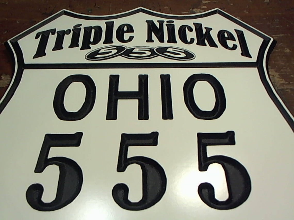 Ohio 555 Triple Nickel Engraved Road Sign Hanging Man Cave - Etsy