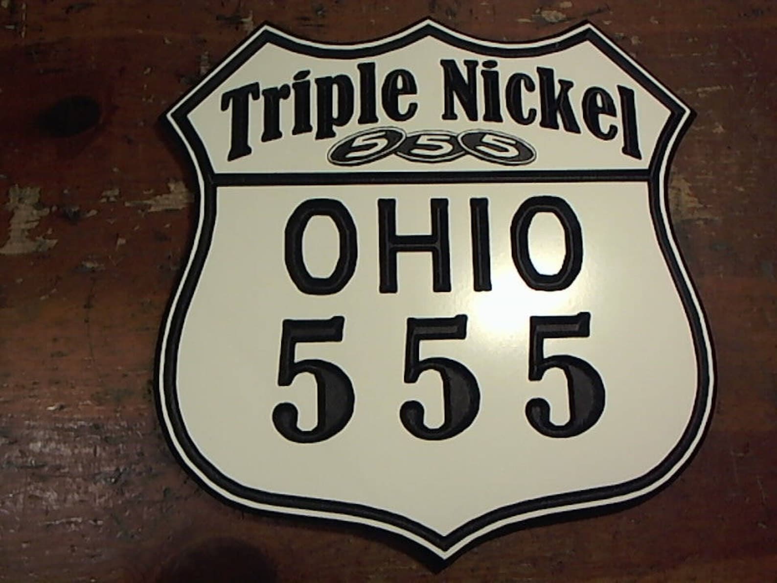 Ohio 555 Triple Nickel Engraved Road Sign Hanging Man Cave Garage ...