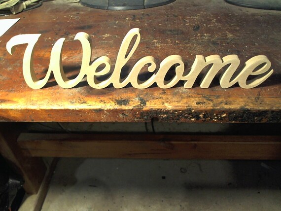 Free Standing Welcome Word 14.5 Inches Long - Etsy
