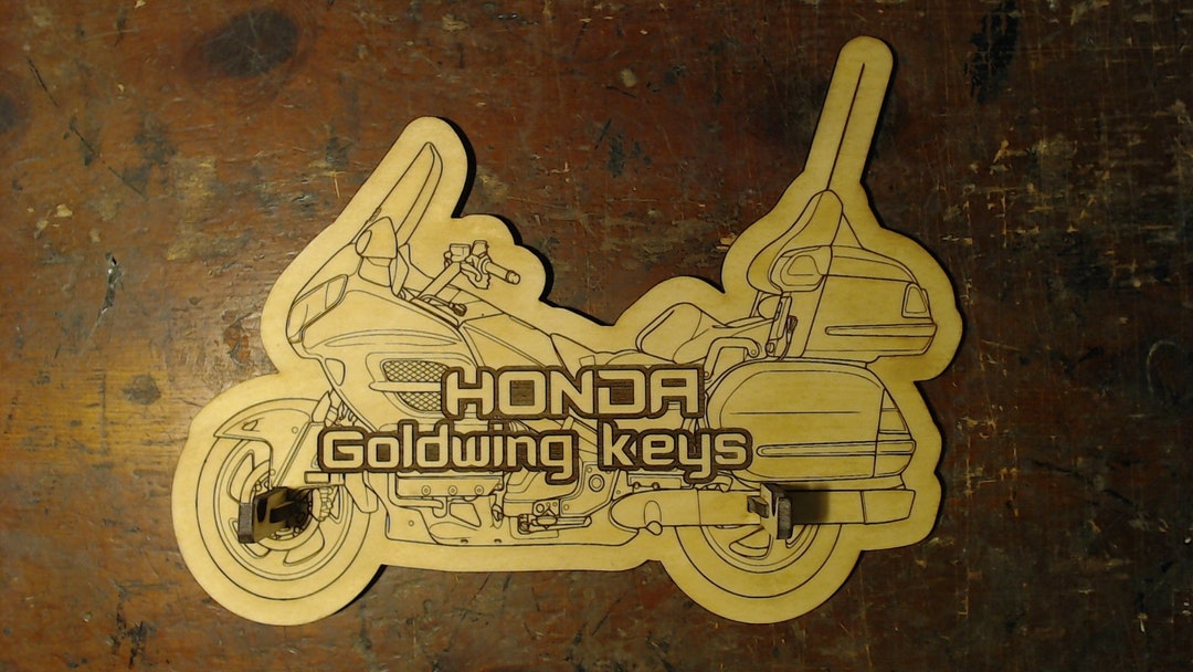 Honda Goldwing Key Ring Rack Hanger Engraved Laser Etched Cut Man Cave ...