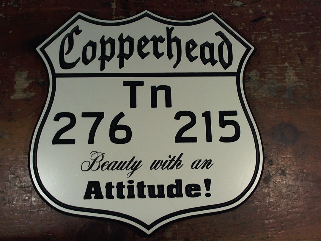Copperhead Rt 276 215 Custom Engraved Road Sign Hanging Man Cave Garage ...
